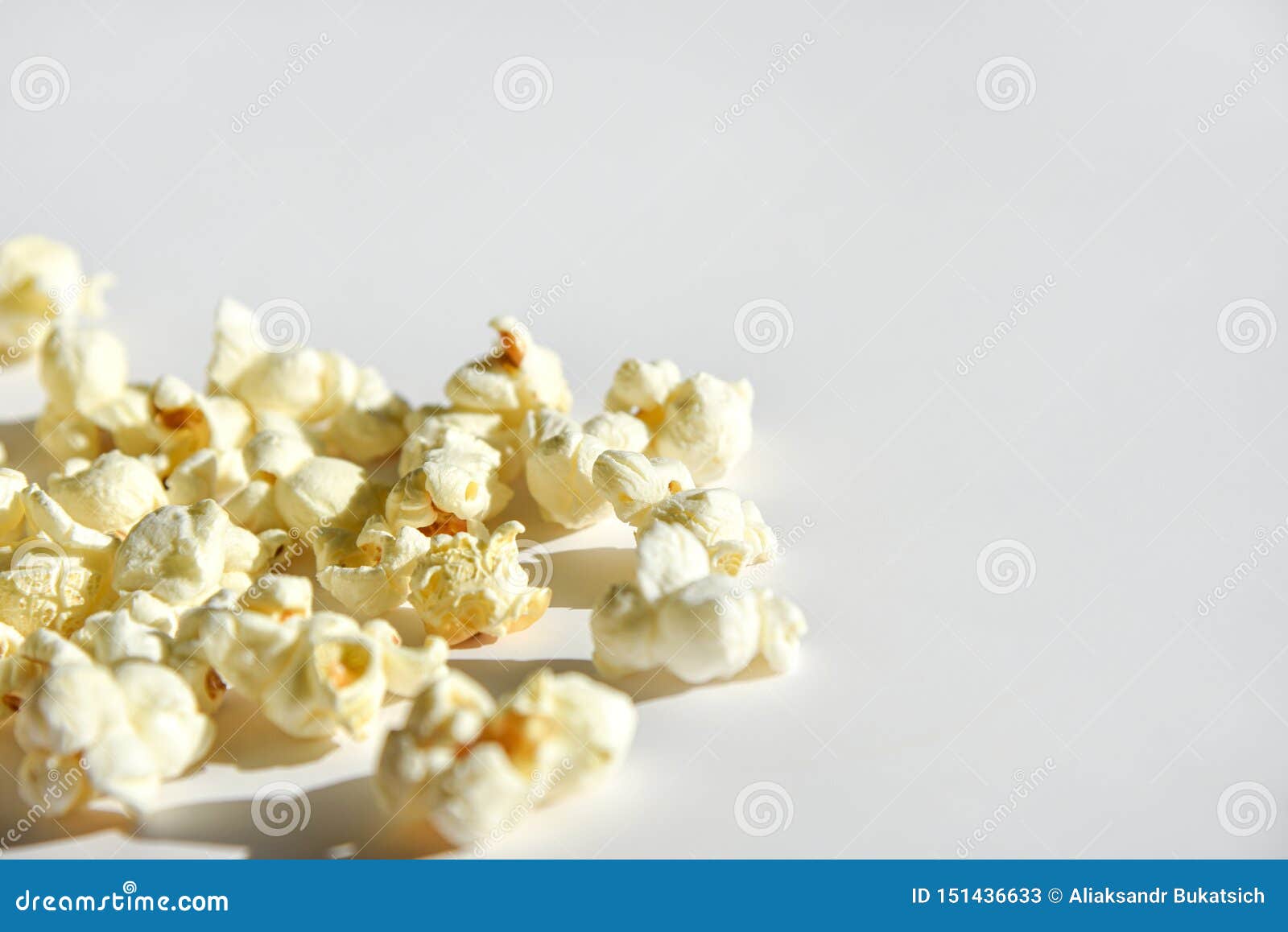Isolated Popcorn on White Background Stock Image - Image of isolated ...