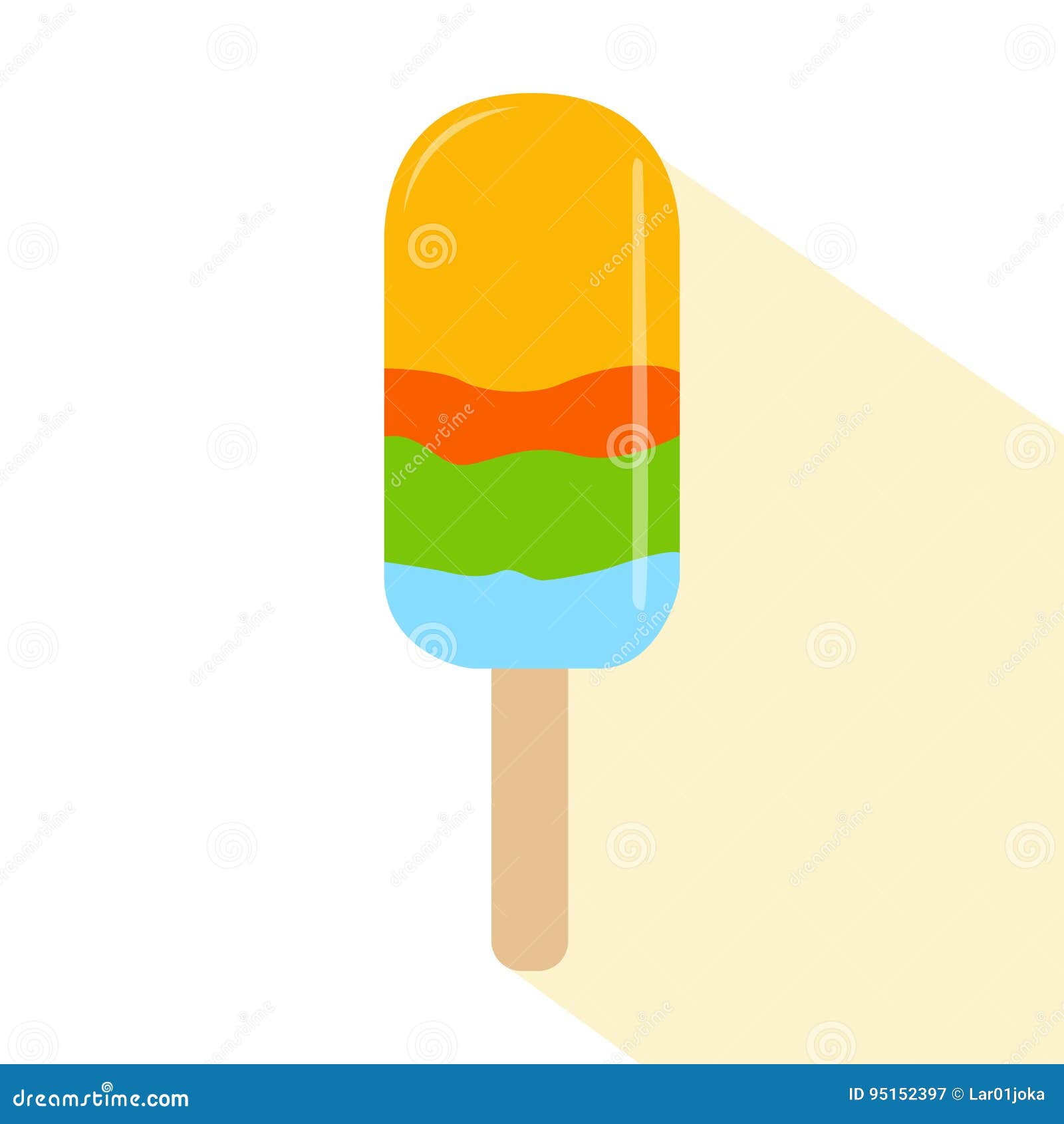 Isolated popsicle icon stock vector. Illustration of beach - 95152397
