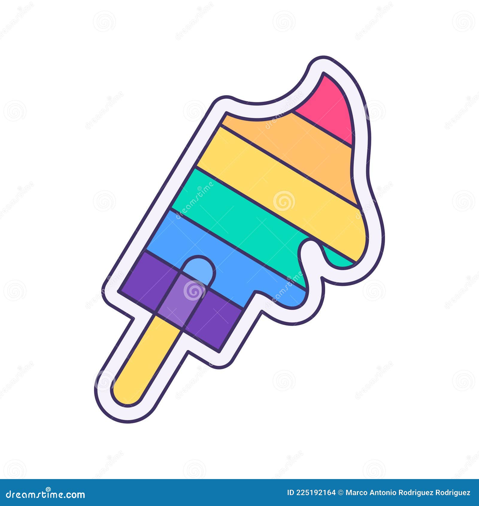 Isolated Popsicle with Lgbt Rainbow Colors Stock Vector - Illustration ...