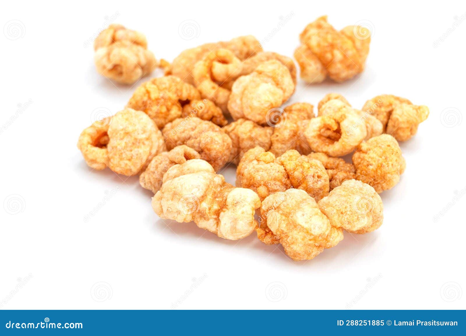 Isolated Pork Rinds on White Background Stock Image - Image of homemade ...