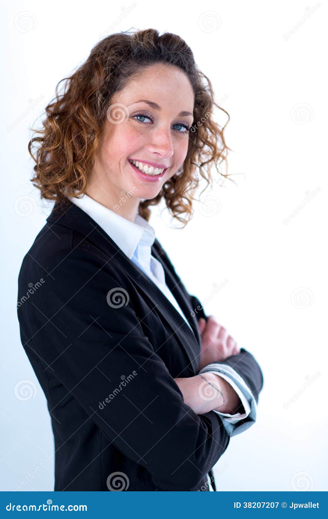 Isolated Portrait of a Beautiful Young Executive Woman Stock Image ...