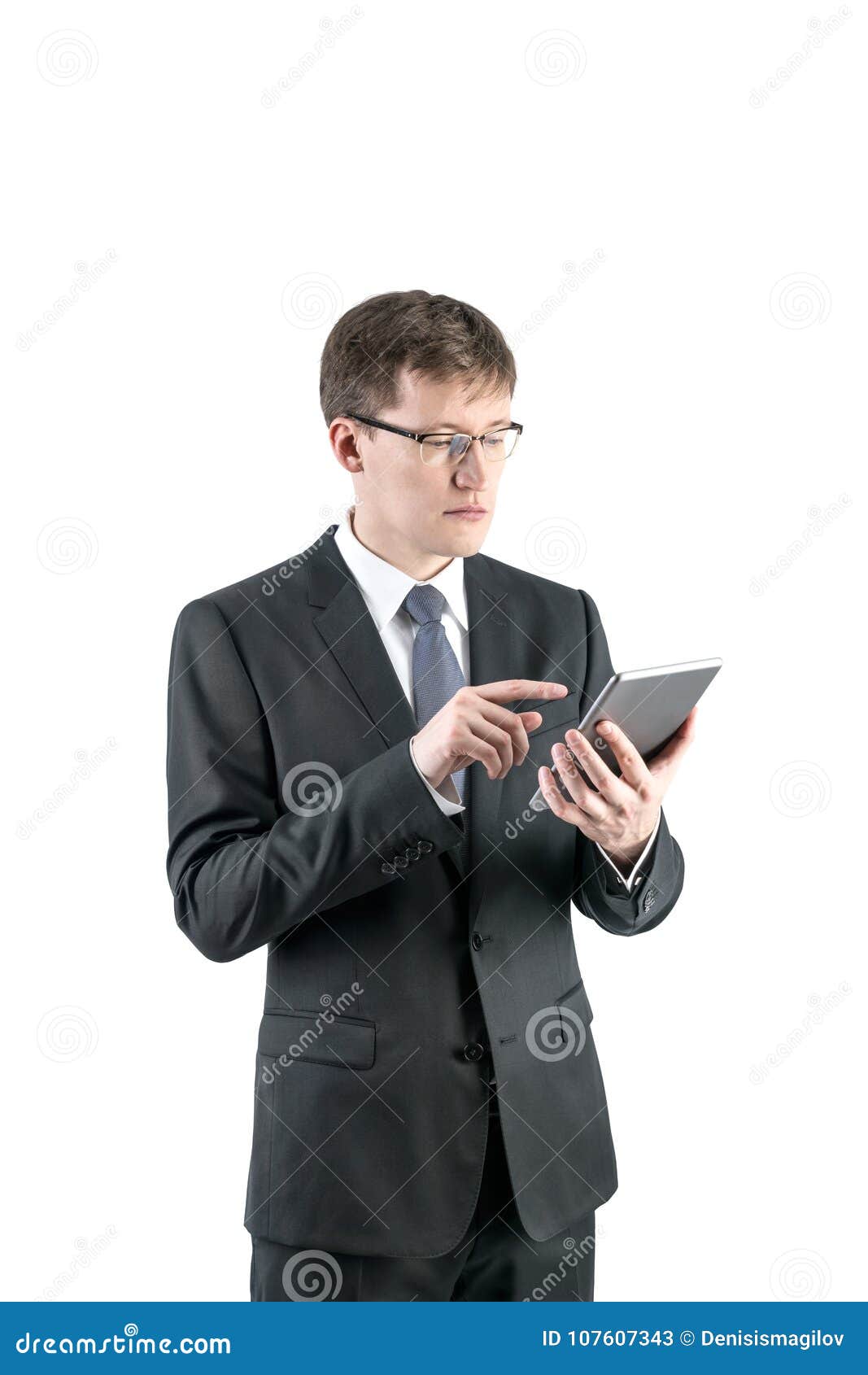 Handsome Businessman With A Digital Tablet Stock Image Image Of