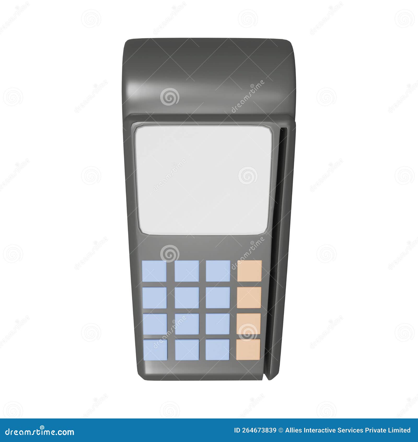 Isolated Pos Machine Icon in 3D Stock Illustration - Illustration of ...
