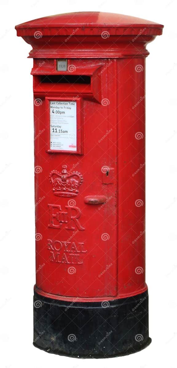 Isolated Post Box stock image. Image of post, england - 8845777