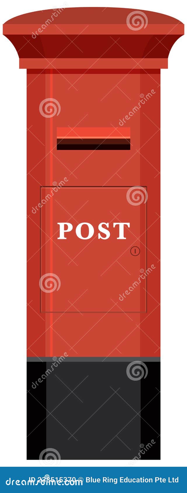Isolated Postbox in Cartoon Style Stock Vector - Illustration of ...