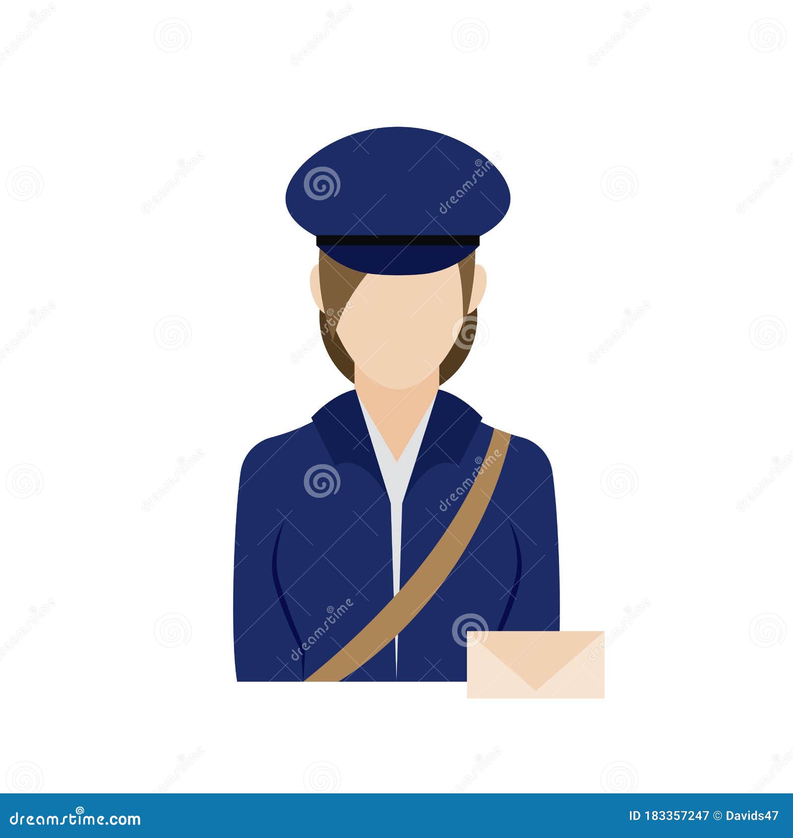 Isolated postman icon stock vector. Illustration of symbol - 183357247