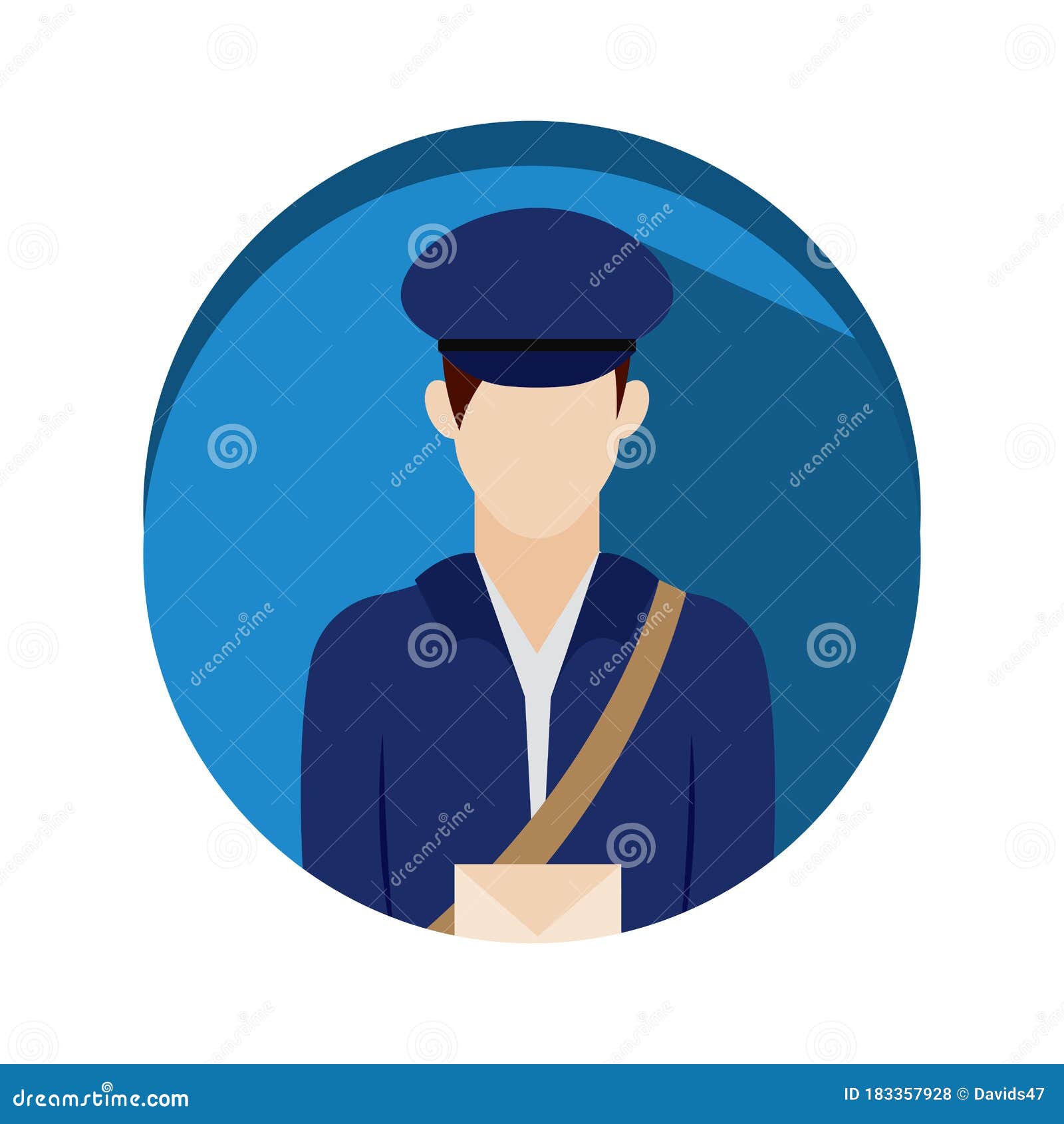 Isolated postman icon stock vector. Illustration of post - 183357928
