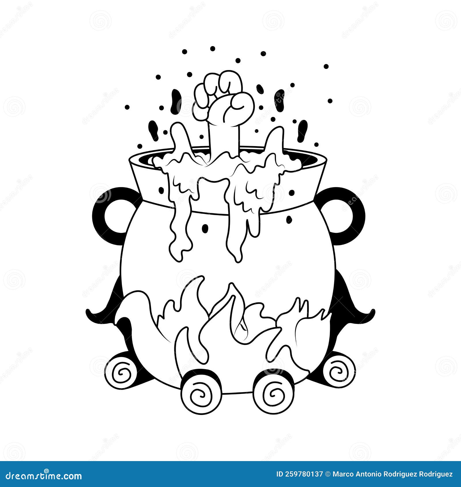 Isolated Pot Poison Draw Hallowen Vector Illustration Stock Vector ...