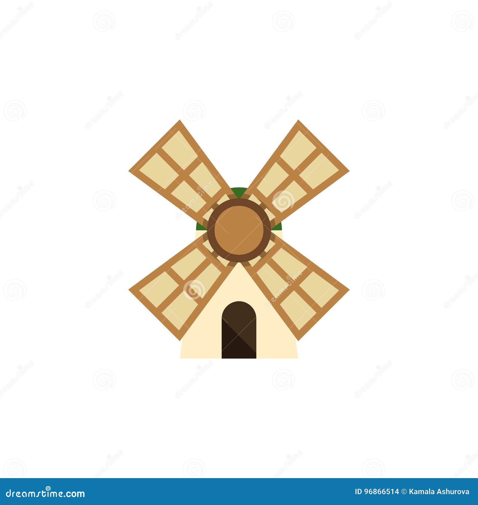 Isolated Power Flat Icon. Windmill Vector Element Can Be Used for ...