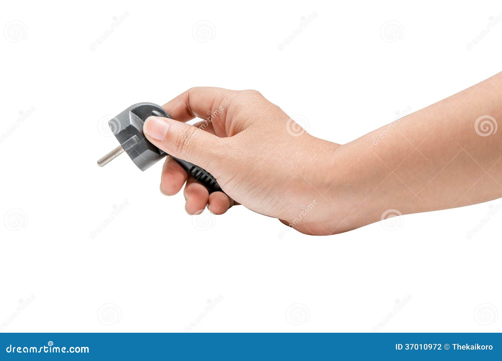 Isolated Power Plug in Hand Stock Photo - Image of outlet, generation ...