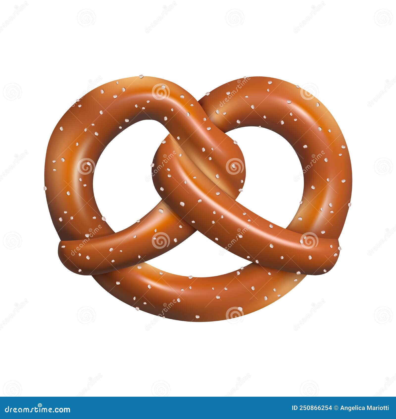 Isolated Pretzel Realistic Illustration. Oktoberfest Element Stock ...