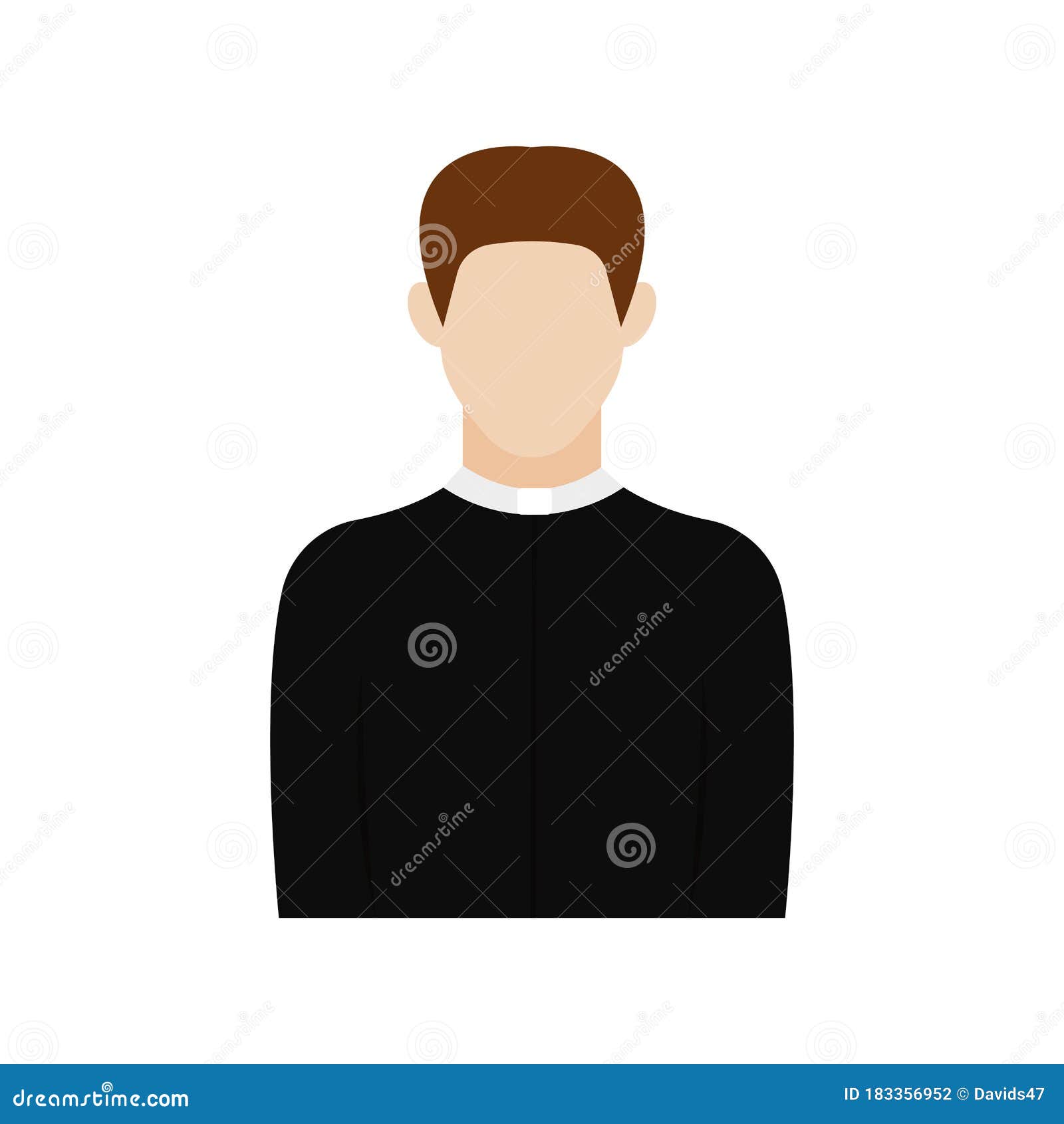 Isolated Priest Avatar Cartoon Vector Illustration | CartoonDealer.com ...