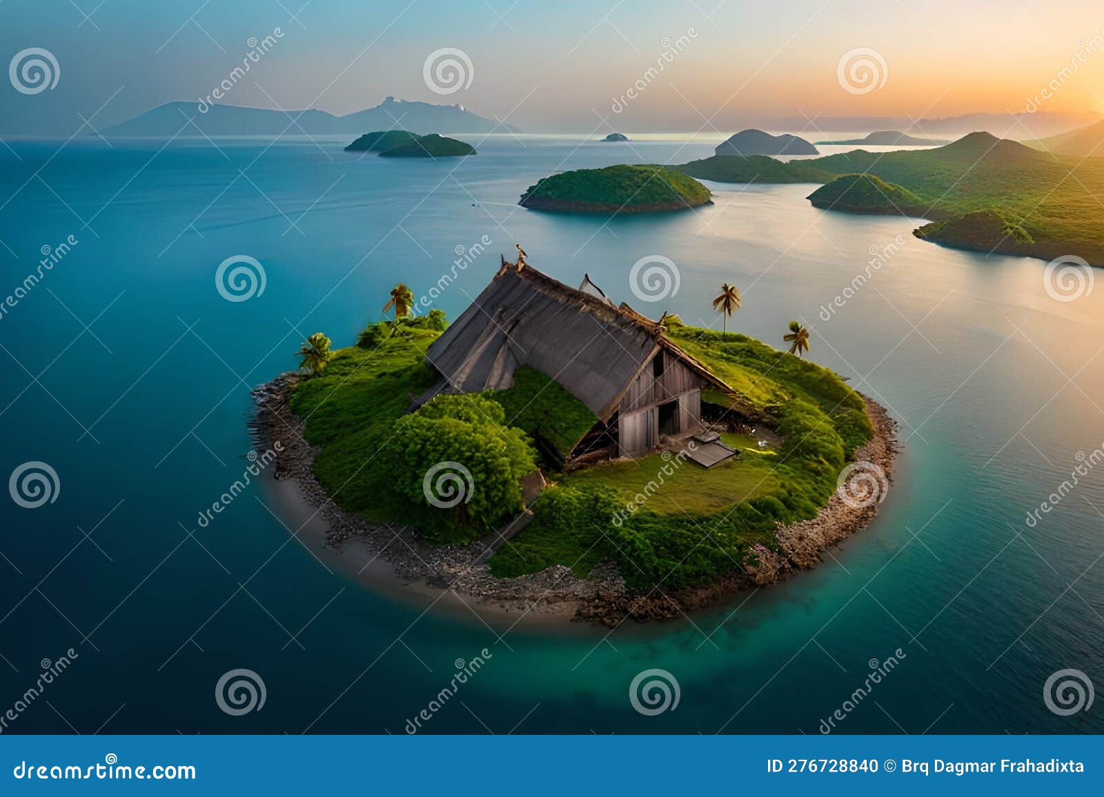 Primitive House Or Archaic Prehistoric Dwelling Of Cavemen And Bonfire ...