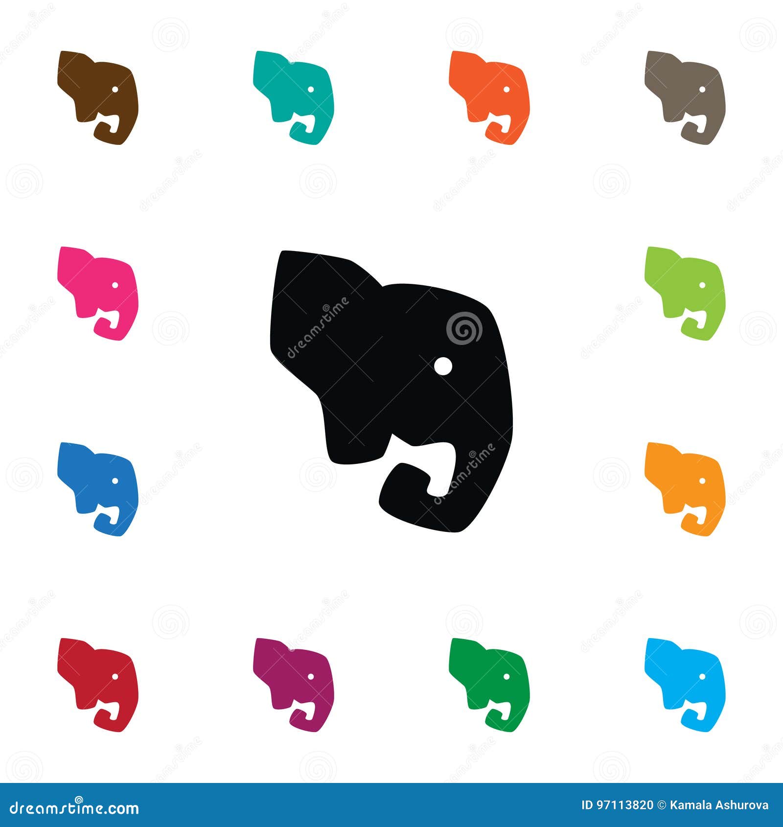Isolated Proboscis Icon. Elephant Vector Element Can Be Used for ...