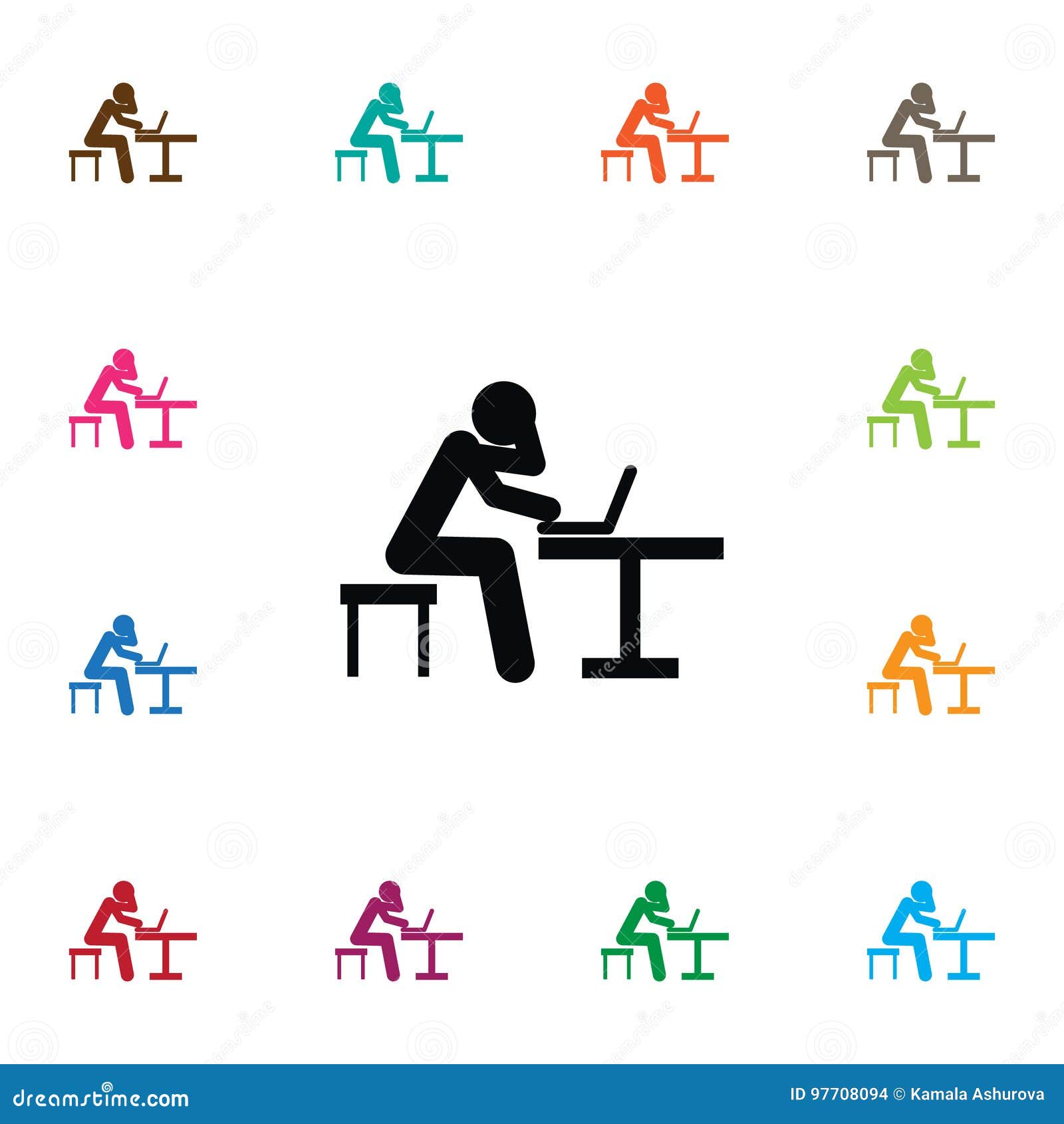 Isolated Programming Icon. Student Vector Element Can Be Used for ...