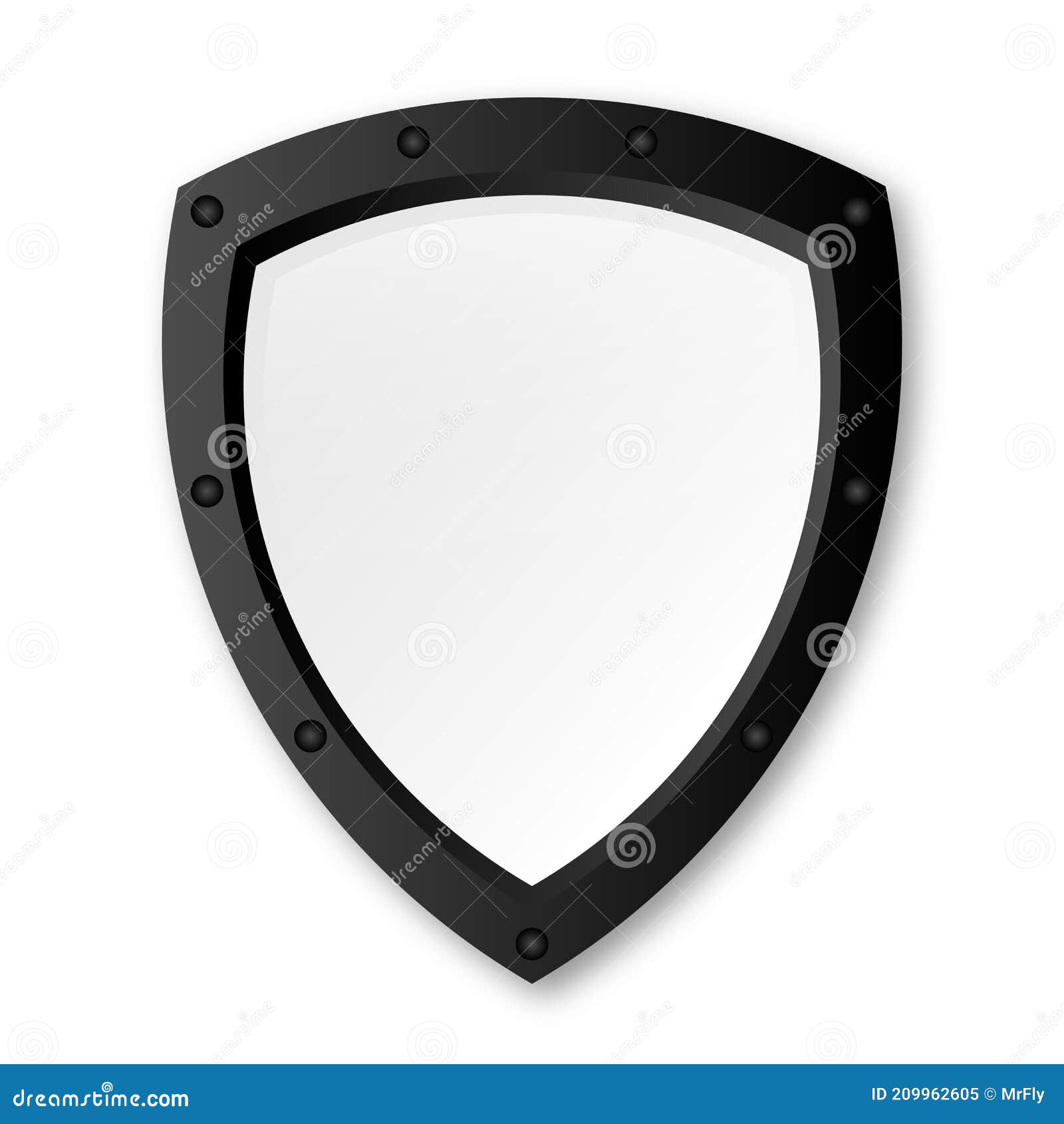 Black Metal Protection Shield Frame, Vector Illustration Stock Vector ...