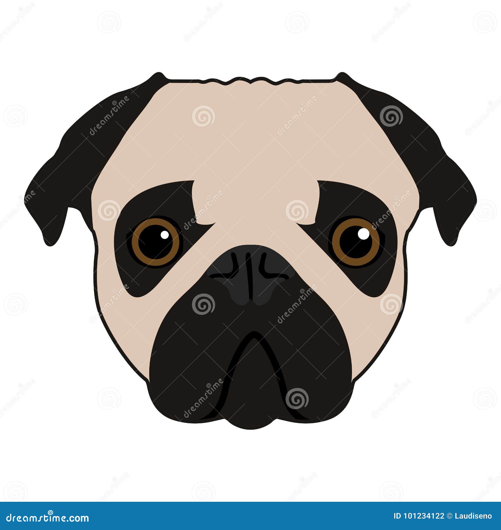 Dog face icon stock vector. Illustration of clip, design - 101234122