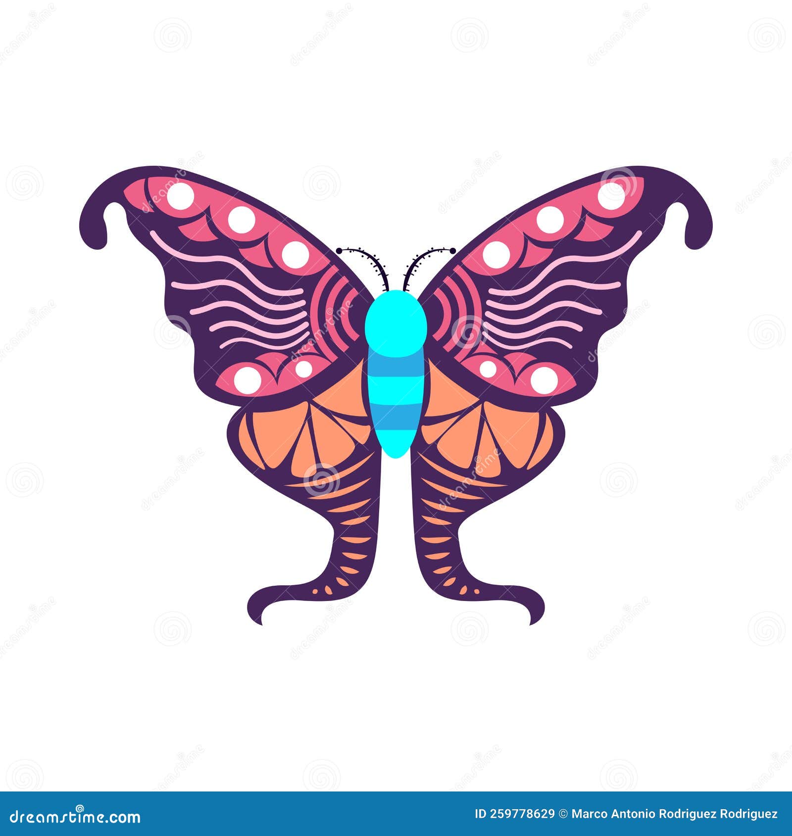 Isolated Purple Butterfly Vector Illustration Stock Vector ...