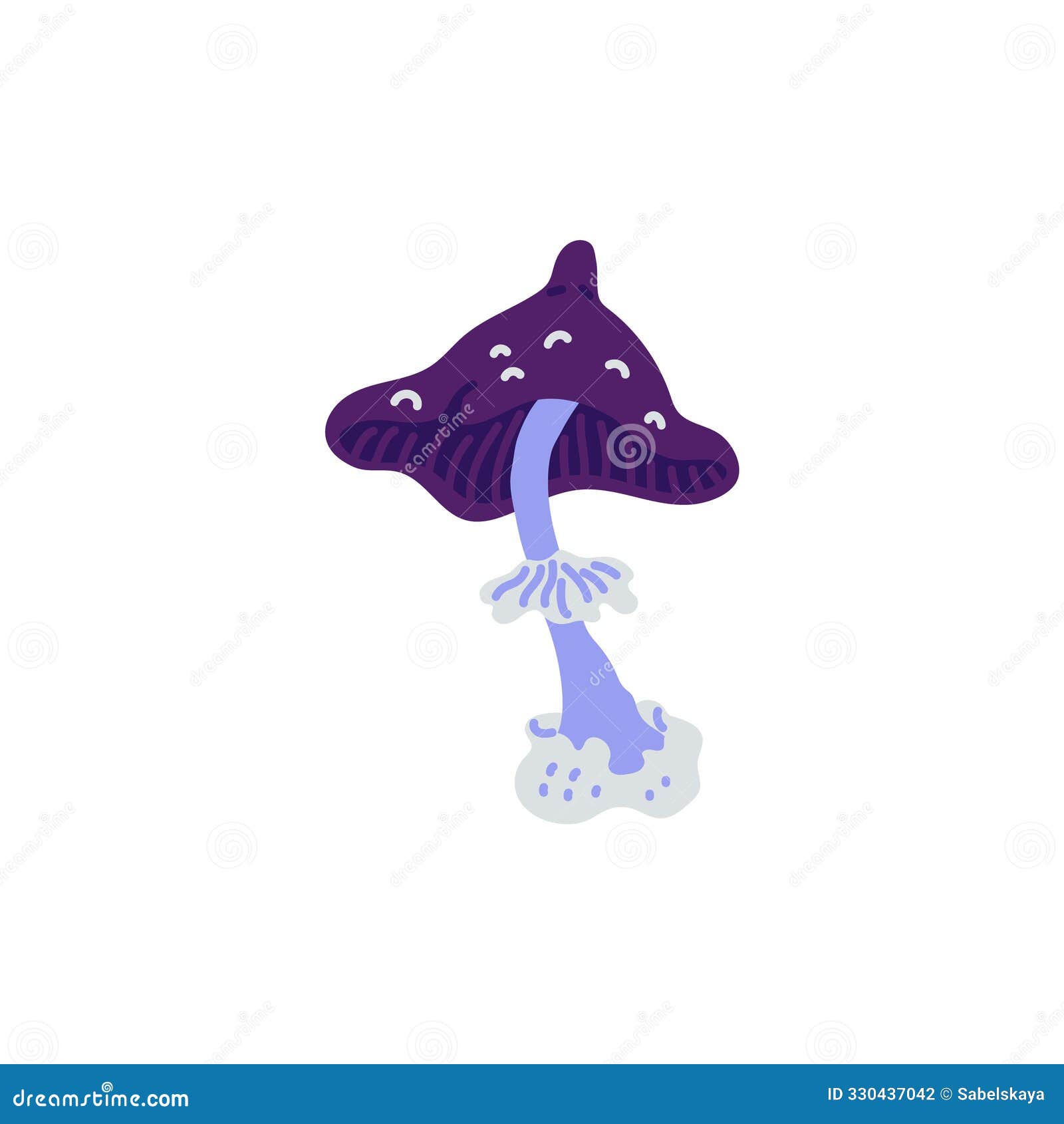 Isolated Purple Toadstool Vector for Alchemy, Wicca Witchcraft. Stock ...