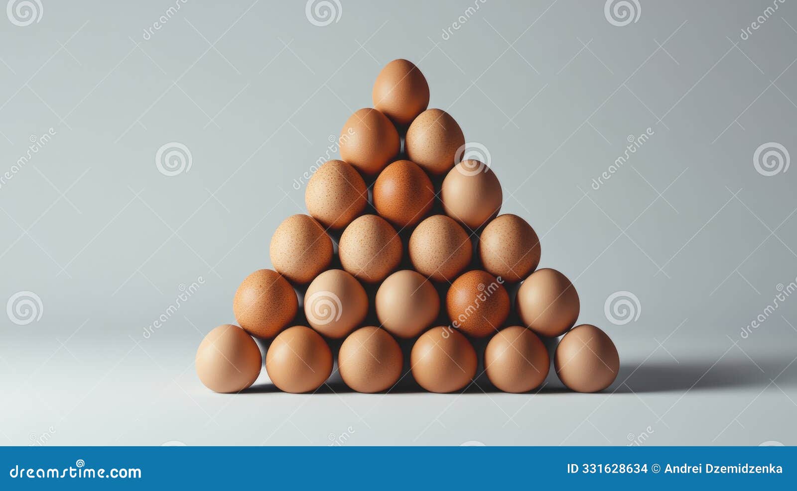 An Isolated Pyramid of Brown Eggs on a Transparent Background Stock ...
