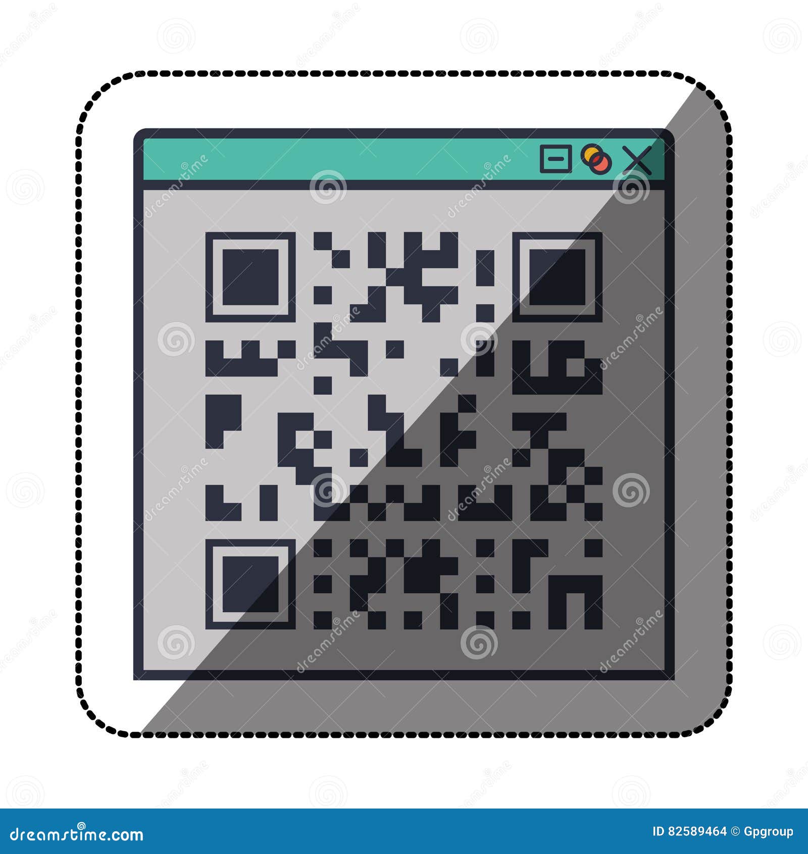 Isolated qr code design stock vector. Illustration of identification ...