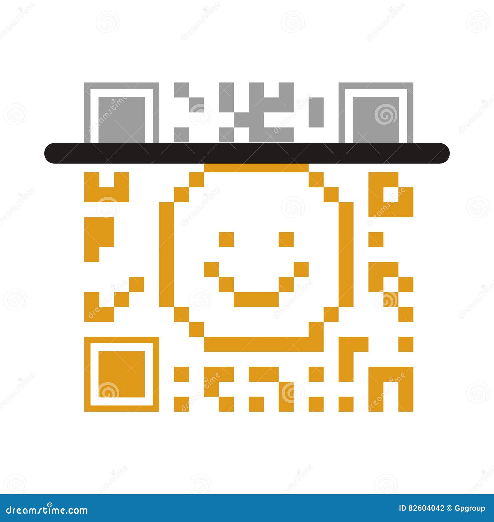Isolated qr code design stock illustration. Illustration of code - 82604042