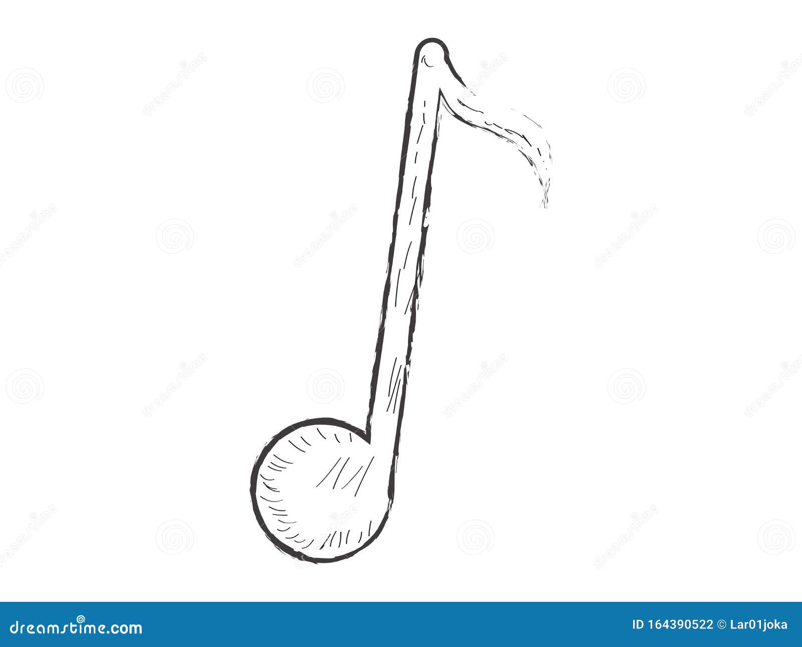 Quarter Musical Note Sketch Stock Vector - Illustration of design ...