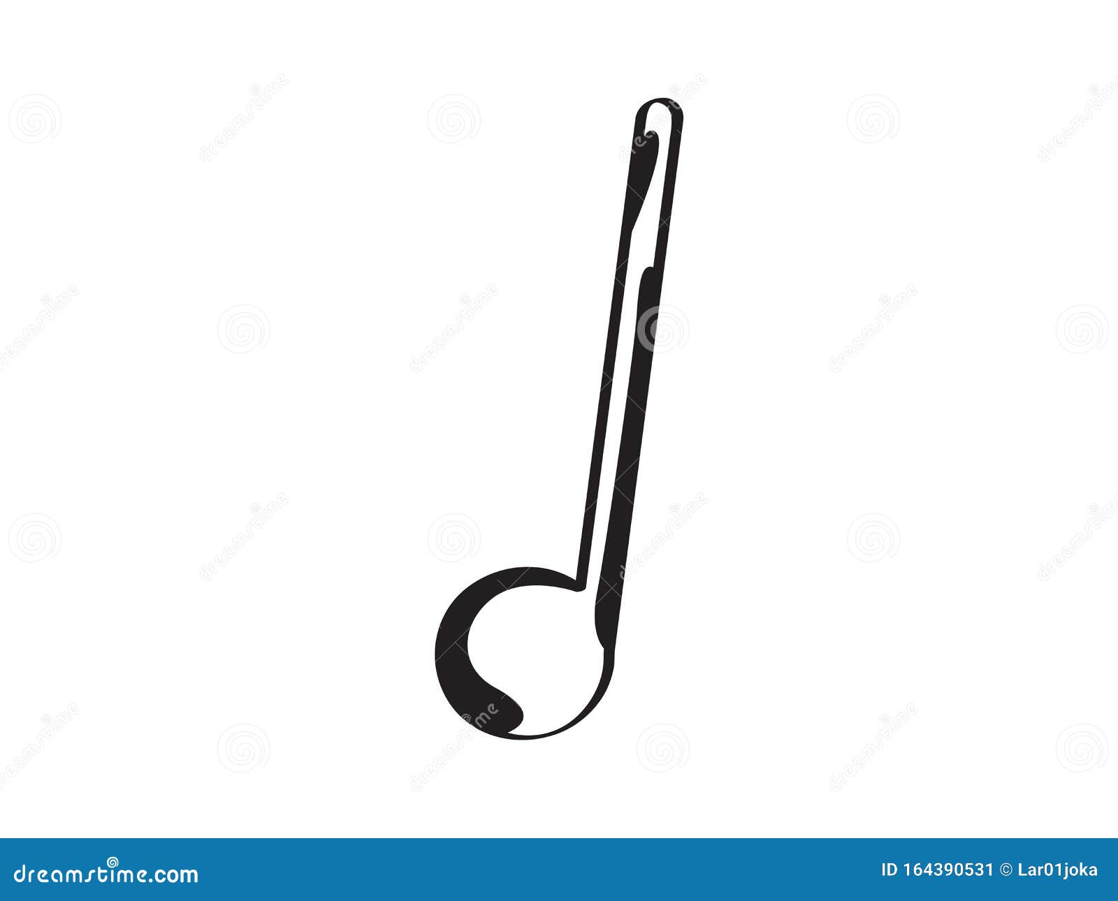 Isolated quarter note icon stock vector. Illustration of symbol - 164390531