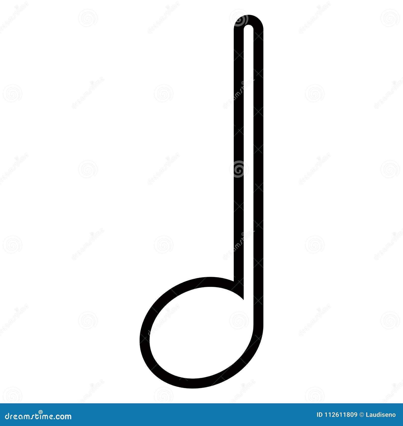 Isolated Quarter Note. Musical Note Stock Vector - Illustration of ...