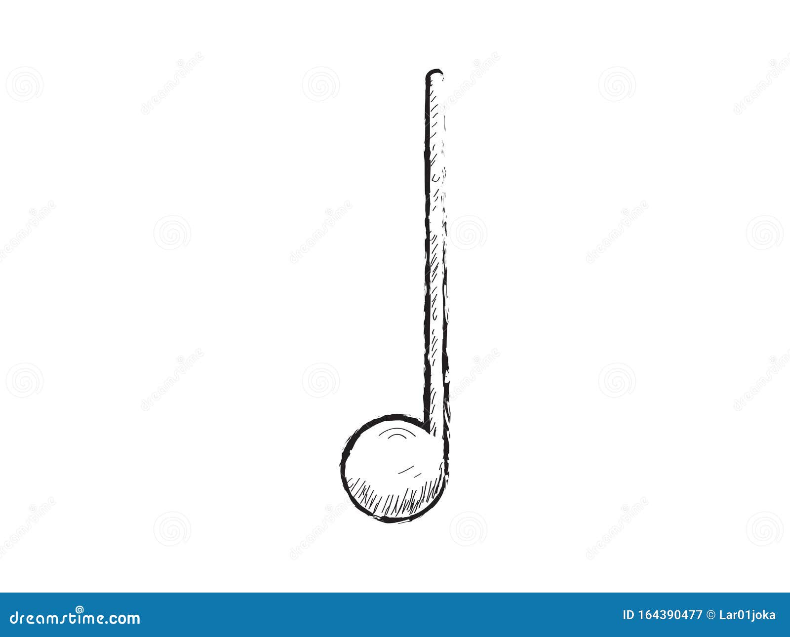 Isolated quarter note stock vector. Illustration of abstract - 164390477