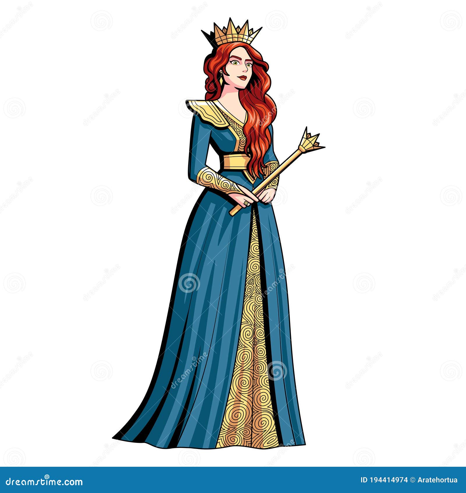 Isolated queen character stock vector. Illustration of fantasy - 194414974