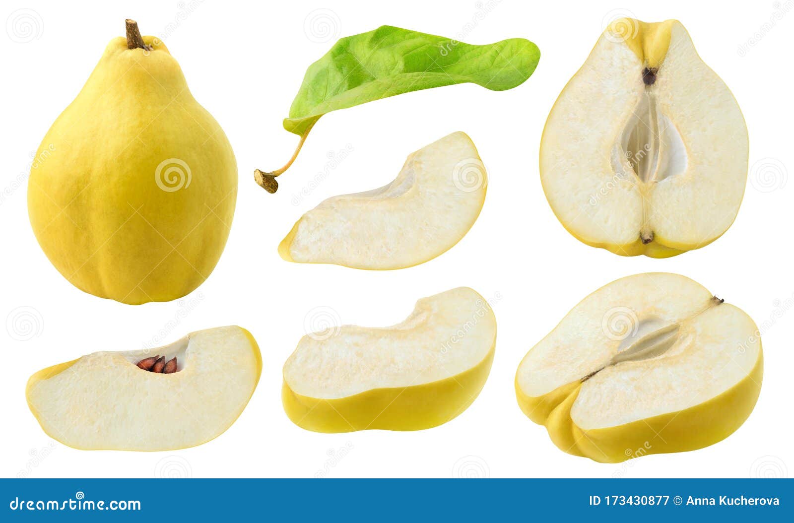 Isolated Quince Pieces Collection Stock Image - Image of bundle, object ...
