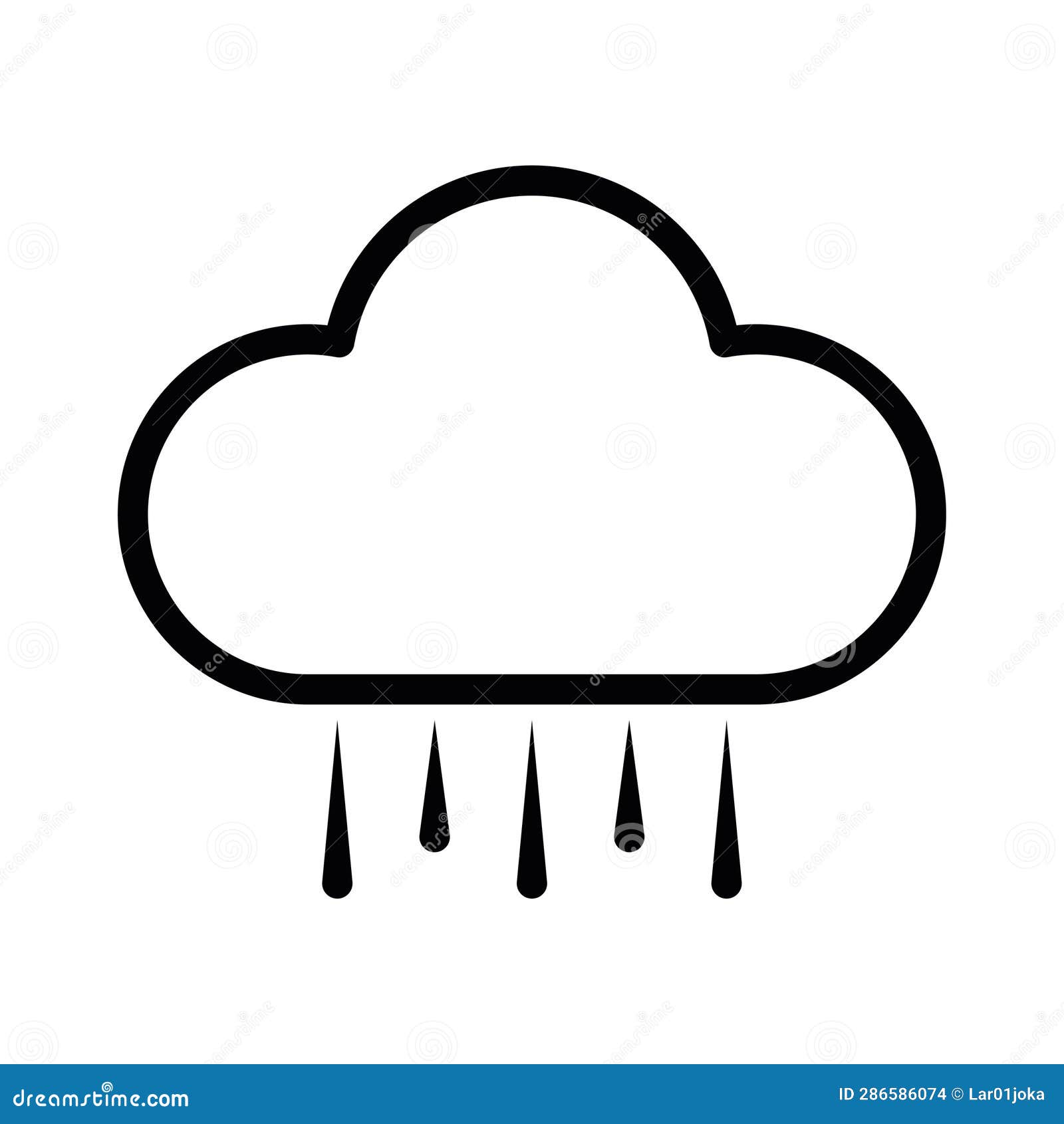 Isolated Rain Cloud Weather Icon Vector Stock Illustration ...
