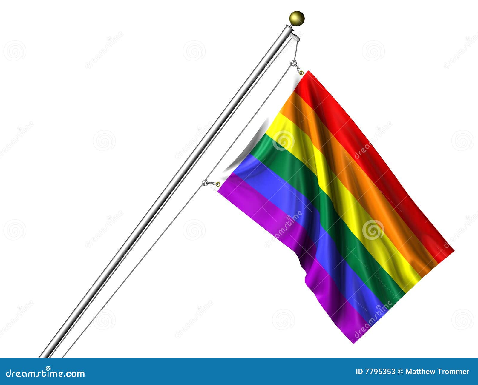 Isolated Rainbow Flag stock illustration. Illustration of path - 7795353