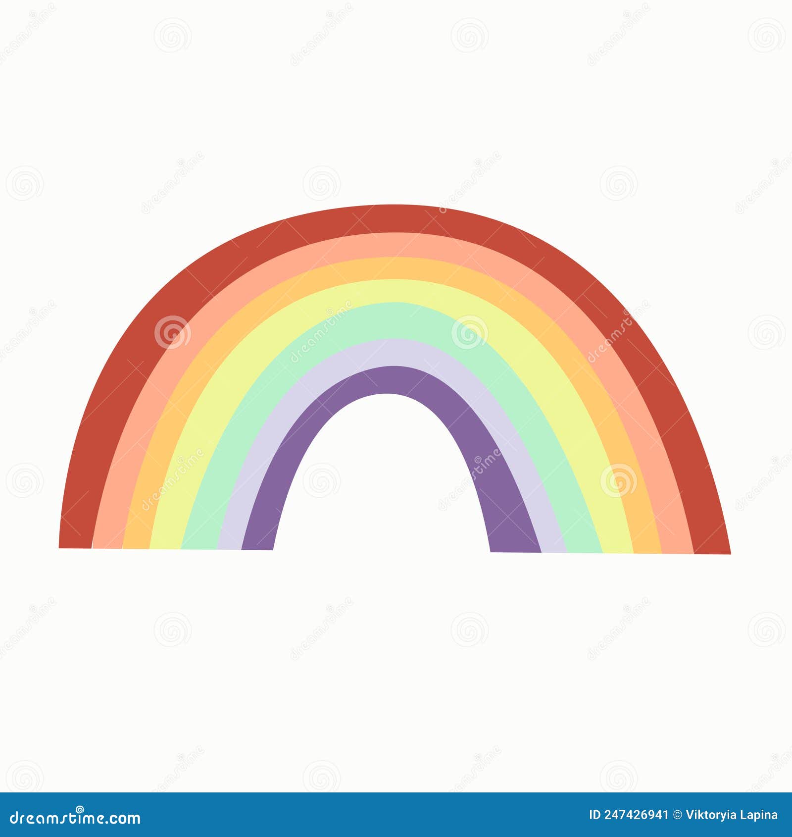 Isolated Rainbow Flat Design Modern Colors Vector. Stock Vector ...