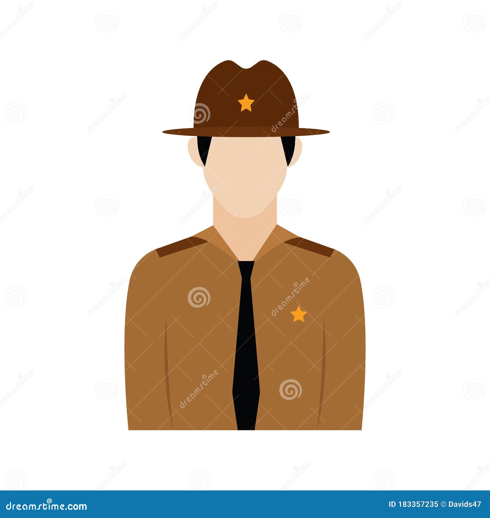 Isolated ranger icon stock vector. Illustration of isolated - 183357235
