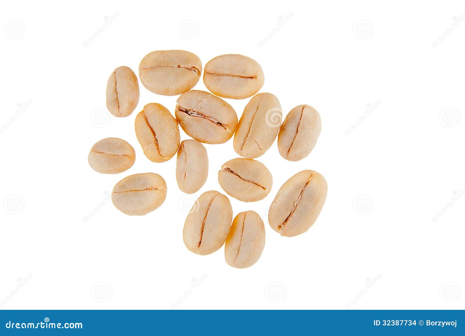Isolated raw coffee seeds stock photo. Image of crop - 32387734