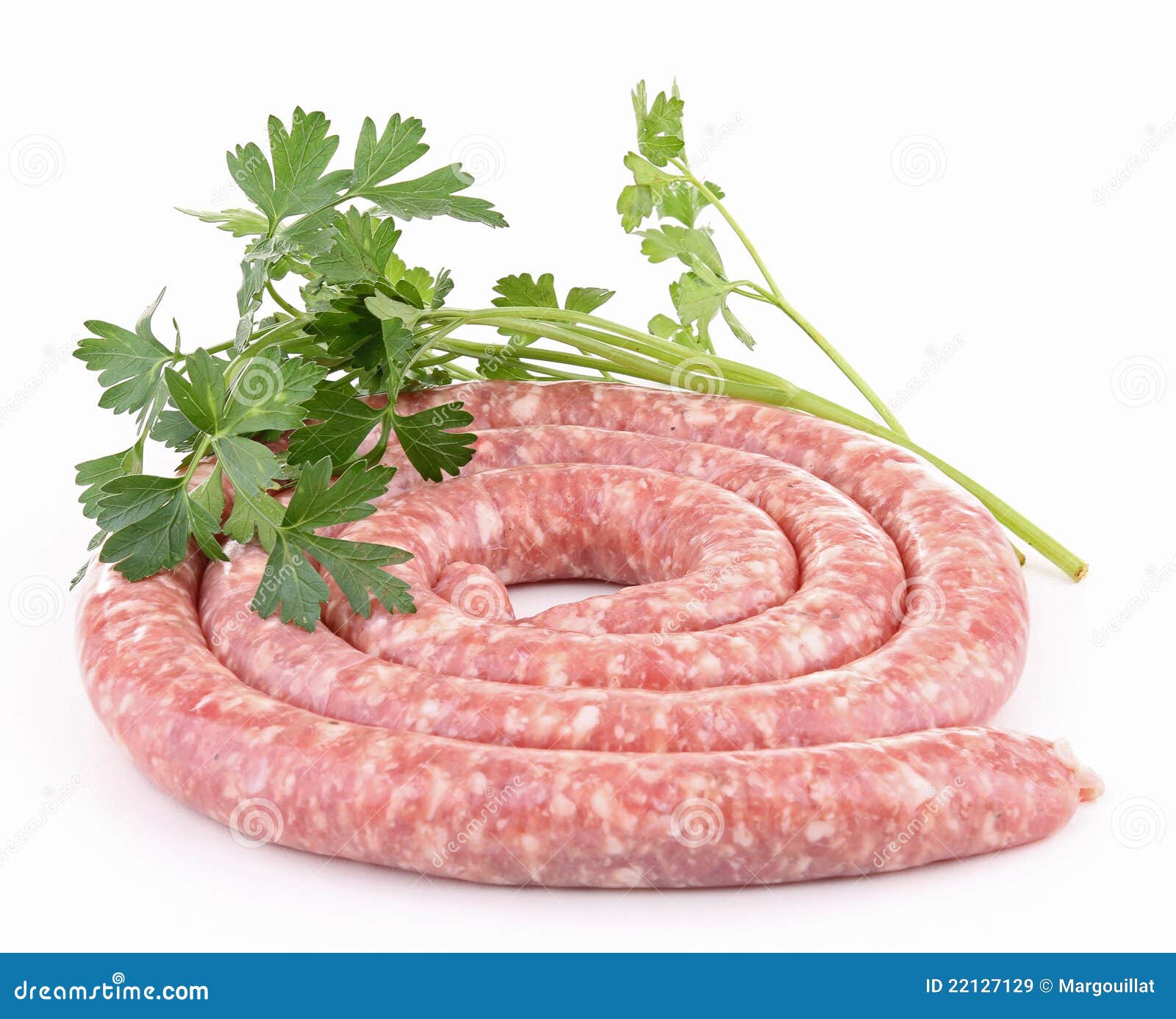 Isolated raw sausage stock image. Image of sausage, edible - 22127129