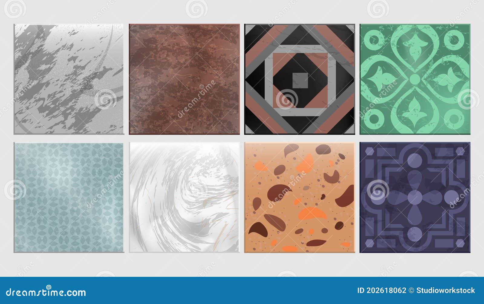 Isolated Realistic Ceramic Floor Tile Piece Set Royalty-Free ...