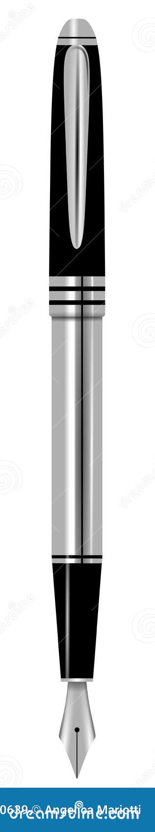 Realistic Fountain Pen Vector Stock Vector - Illustration of realistic ...