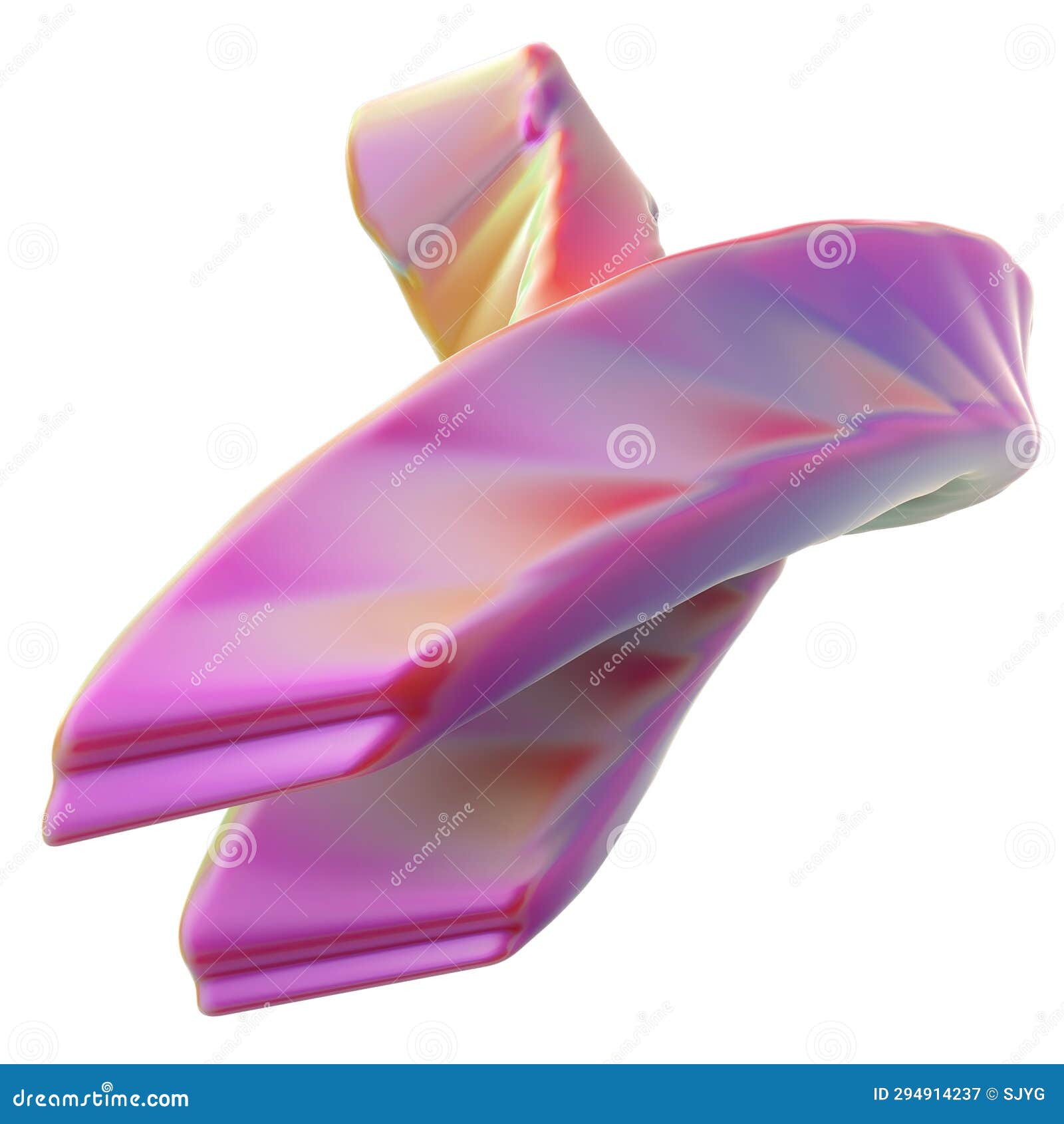 Isolated Rectangle Twisted Pink Elegant Modern 3D Rendering Image ...