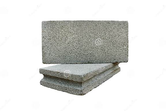 Isolated Rectangular Concrete Blocks Cutout on White Background ...