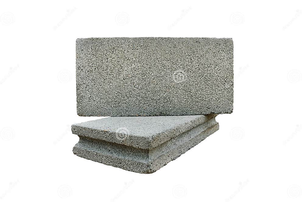 Isolated Rectangular Concrete Blocks Cutout on White Background ...