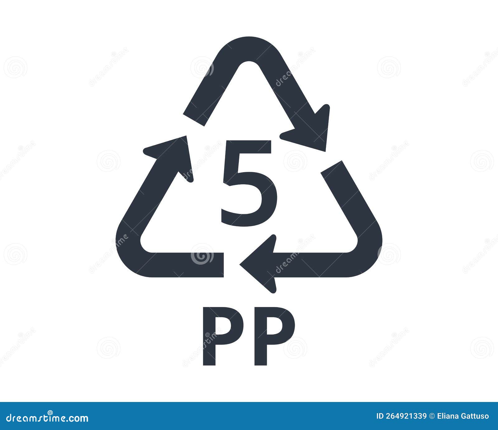 Isolated Recycle PP Logo, Number 5. Concept of Ecology and Packaging ...