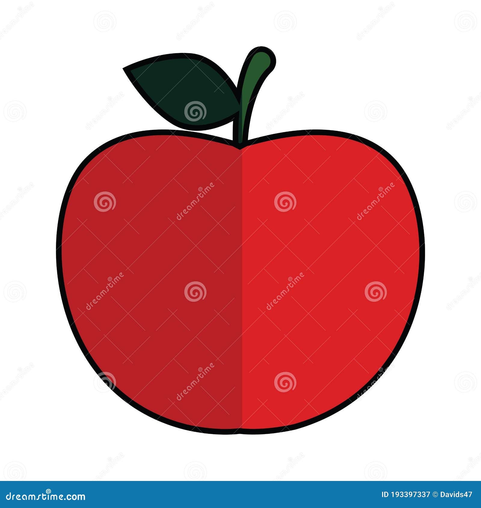 Red apple icon stock vector. Illustration of apple, diet - 193397337