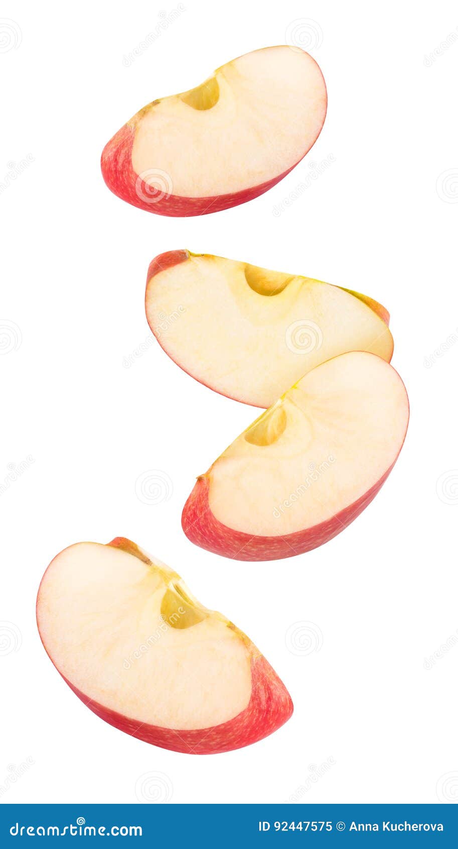 Isolated Red Apple Pieces Flying in the Air Stock Image - Image of ...