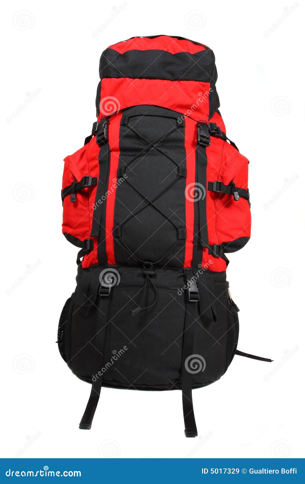 Isolated red backpack stock image. Image of fabric, sport - 5017329