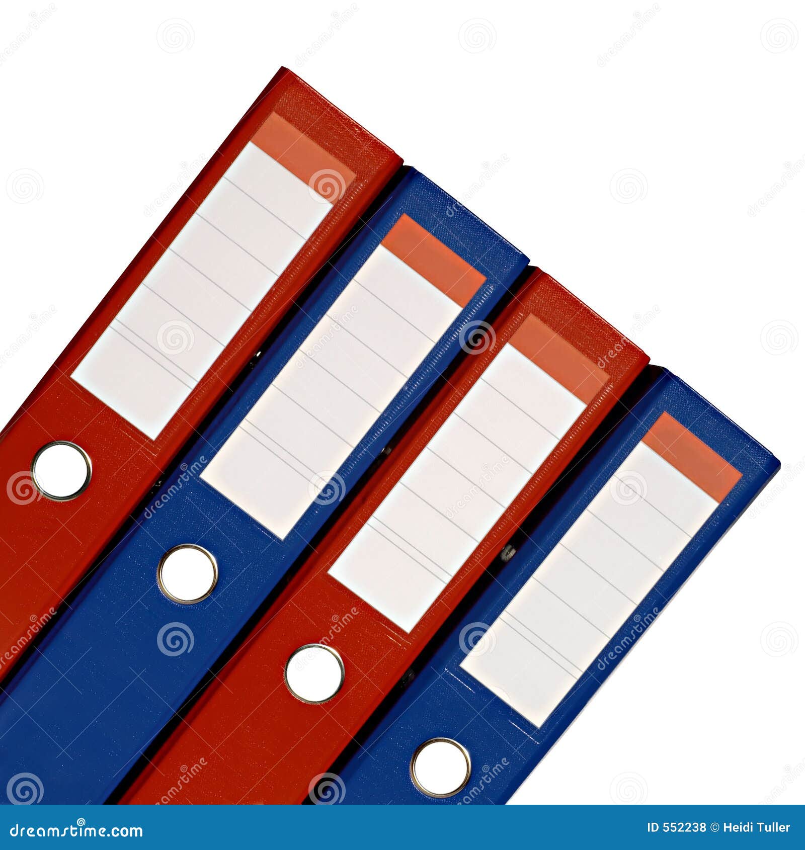 Isolated Red and Blue Files Stock Photo - Image of record, files: 552238