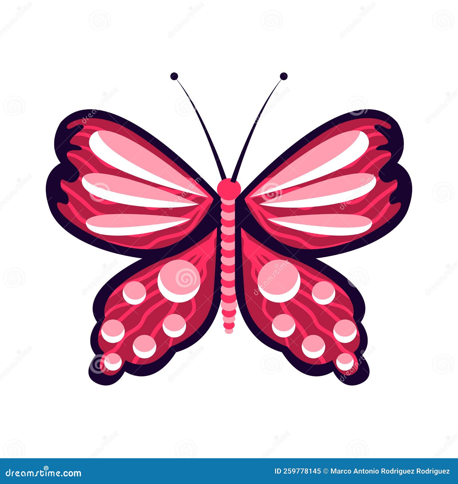 Isolated Red Butterfly Vector Illustration Stock Vector - Illustration ...