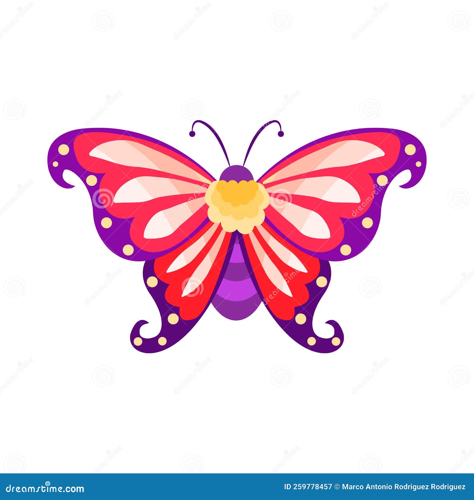 Isolated Red Butterfly Vector Illustration Stock Vector - Illustration ...